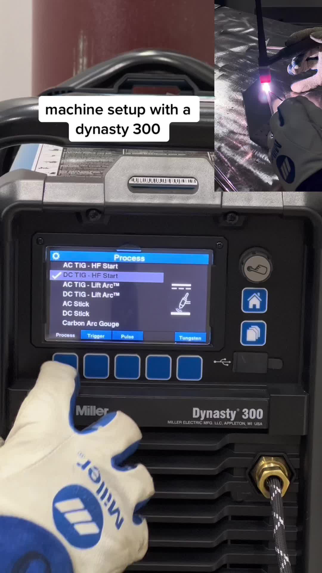 Setting up the Dynasty 300 for an | Miller Welders Official ...