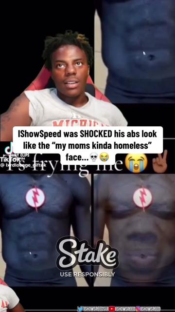 IShowSpeed was SHOCKED his abs look | Daily Clips (@4clipper4)