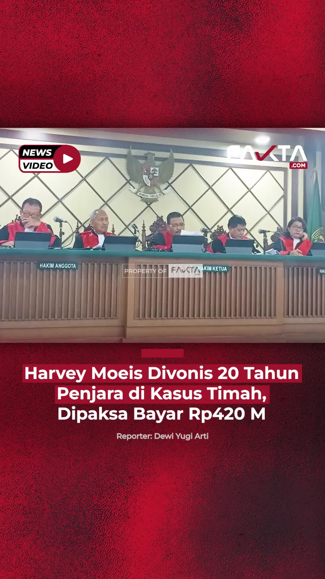 Harvey Moeis divonis 20 tahun penjara | Faktacom (@faktacom)