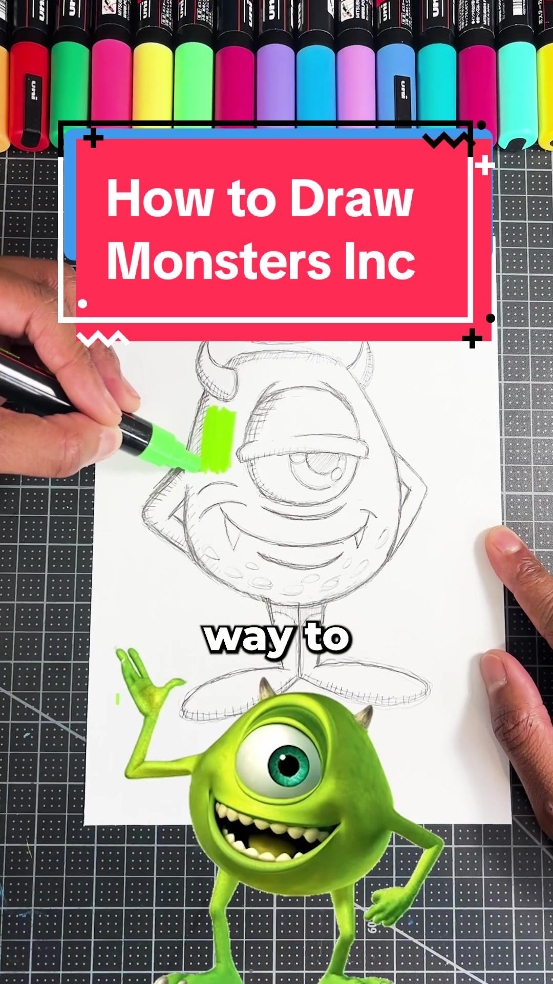 Here is how to draw monsters inc mike | Anderson Bluu (@andersonbluu)