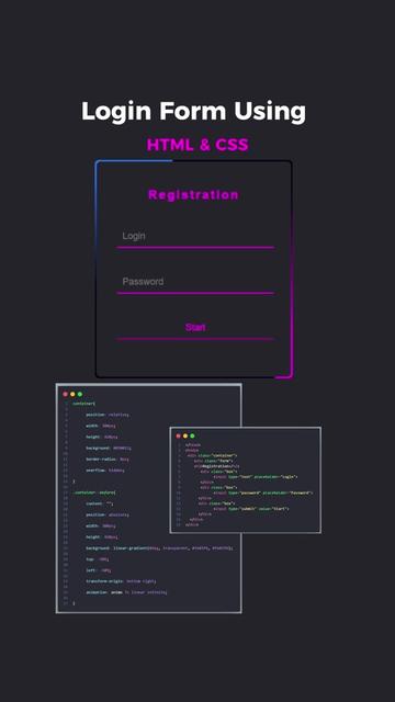 Login Form Using HTML & CSS | Acodes.dev (@ahmed_codes.dev)