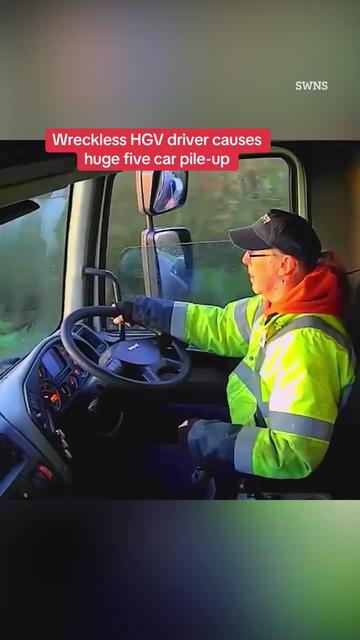 Shocking moment HGV driver causes a | The Sun (@thesun)