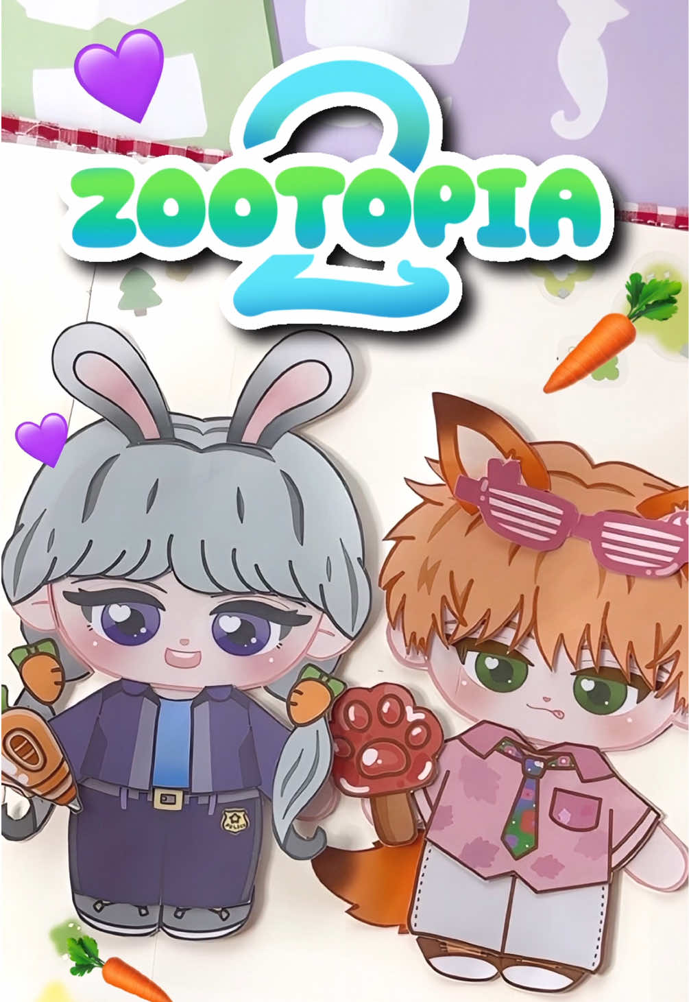 주토피아 주디 종이인형 만들기 Diy Zootopia Juddy | 토림크래프트 TorimCraft (@torim.craft)