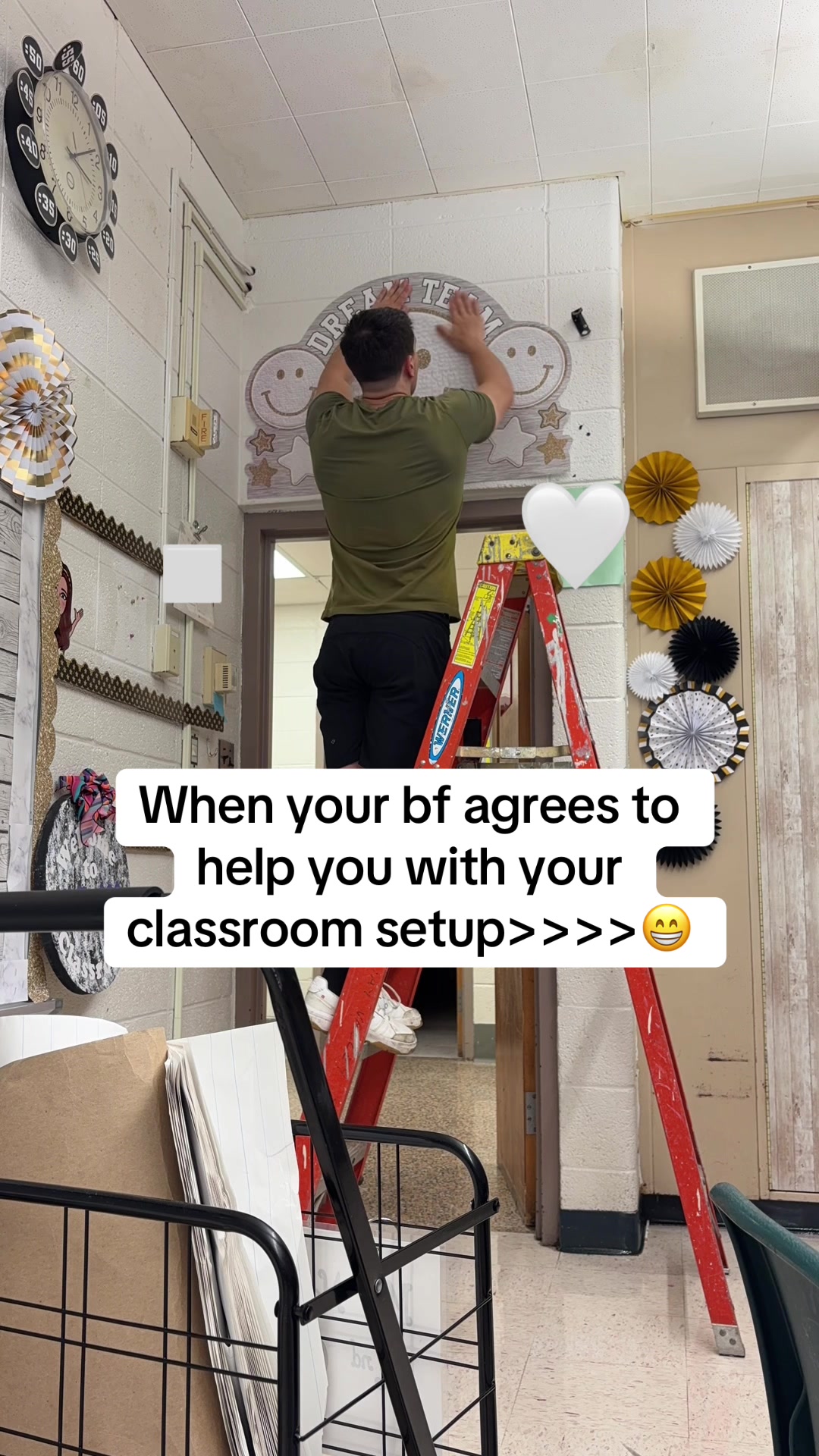 Had help with the door topper ️🤍 | classwithnazz (@classwithnazz)