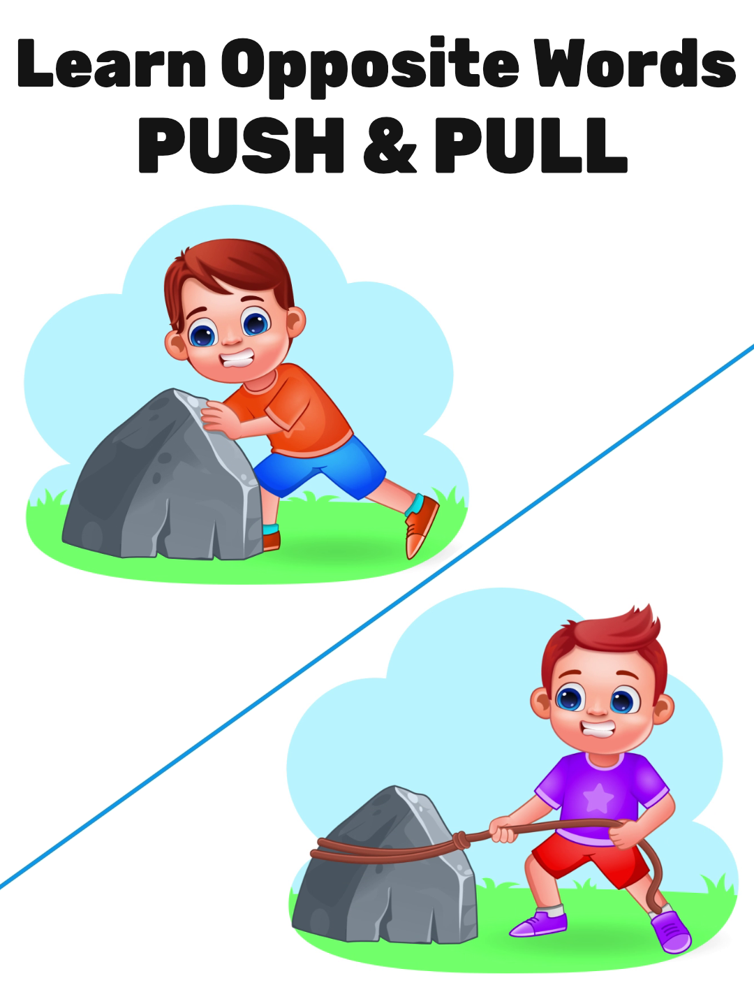 🚪 Push or Pull? Let’s learn opposites | Lucas & Friends, RV AppStudios ...
