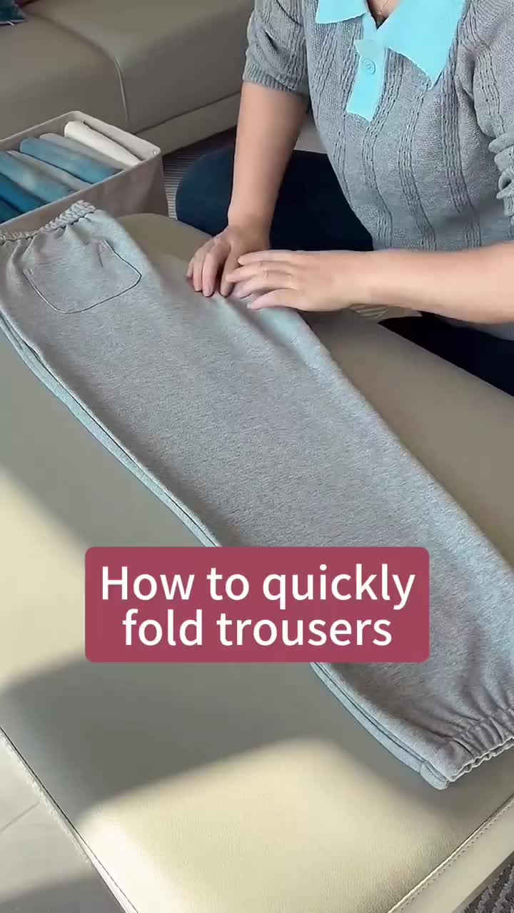 How to fold trousers💕#foldingclothes | Homelifeforyou (@homelifeforyou__)