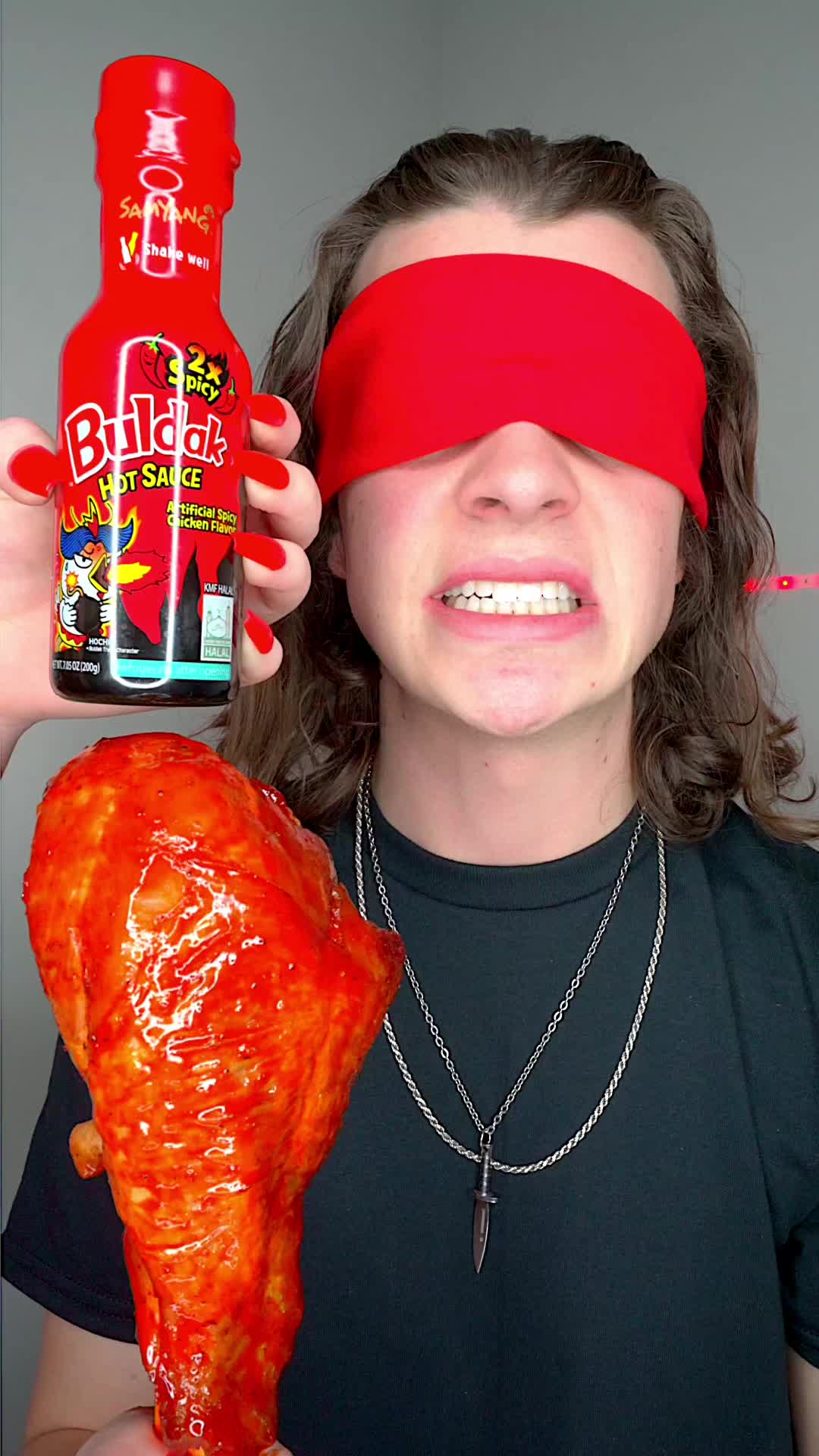 Yes OR No!? 🥵 (Giant Spicy Chicken) | LukeDidThat (@luke.did.that)