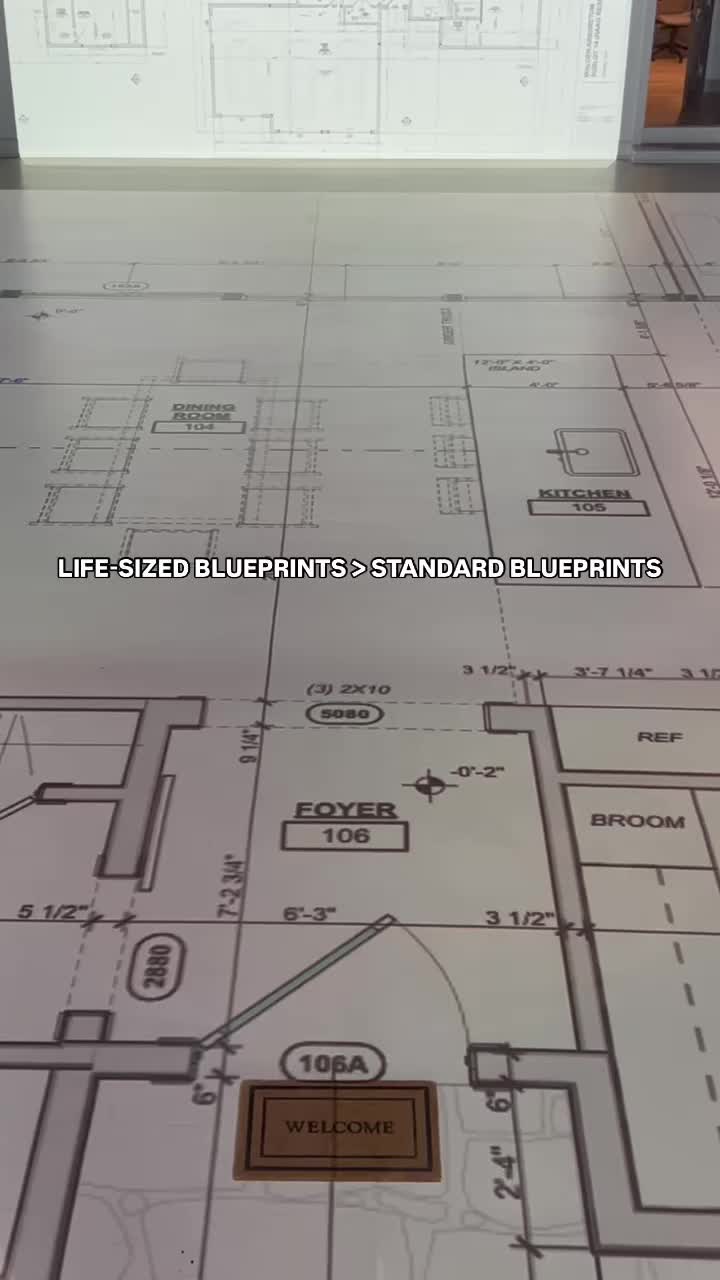 Life-sized floor plans allow you to | Walk Your Plans (@walkyourplans)