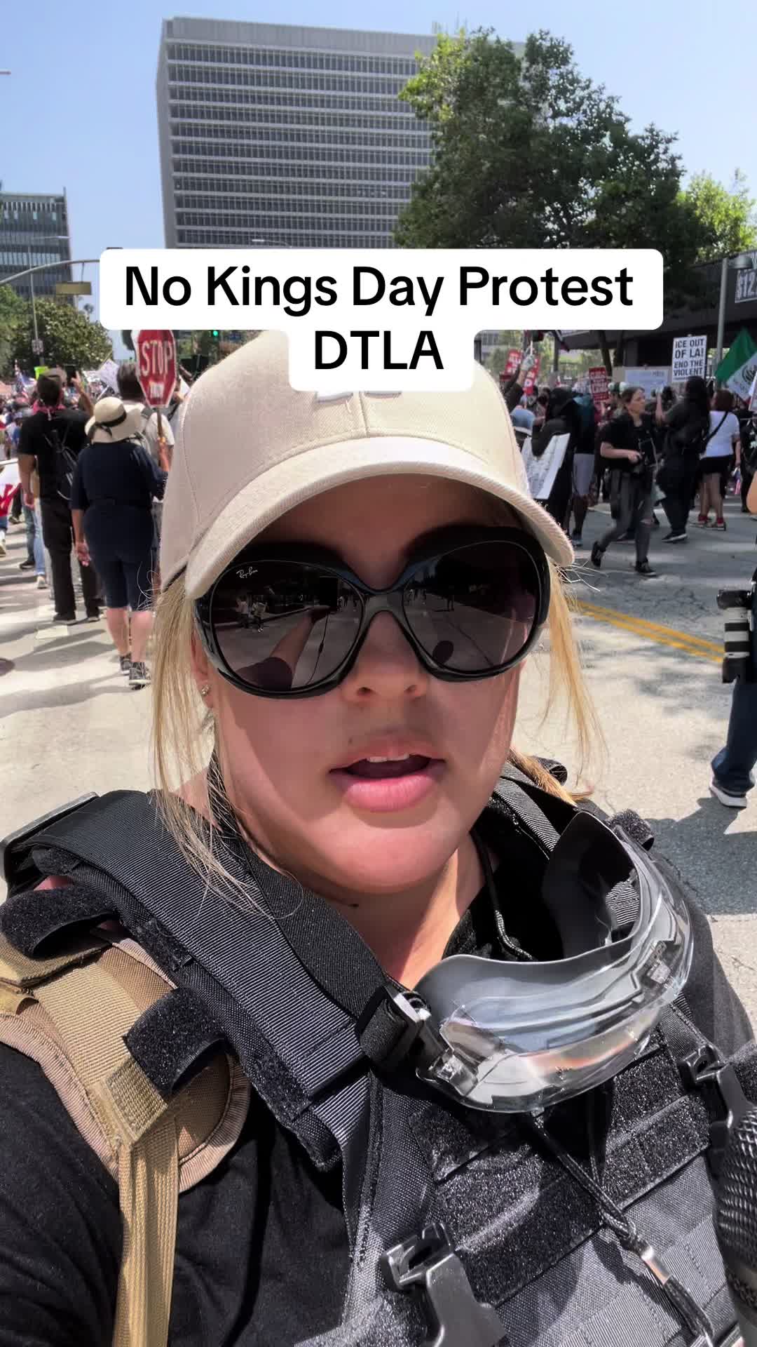 No Kings Day Protest DTLA started | Kris Adler News (@kris_adler_news)