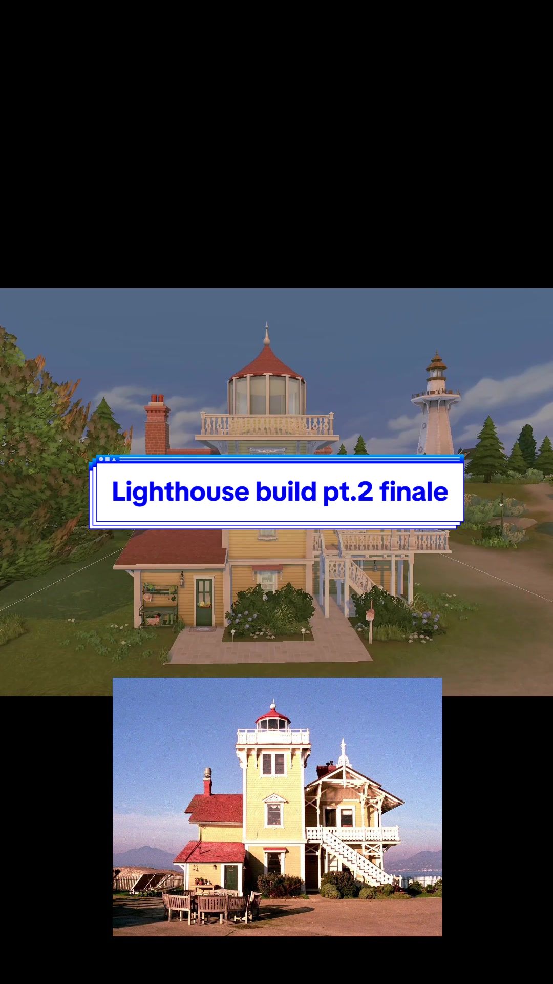 Lighthouse build finale 🥳 The sims | gh0stly.gf (@gh0stly.gf)