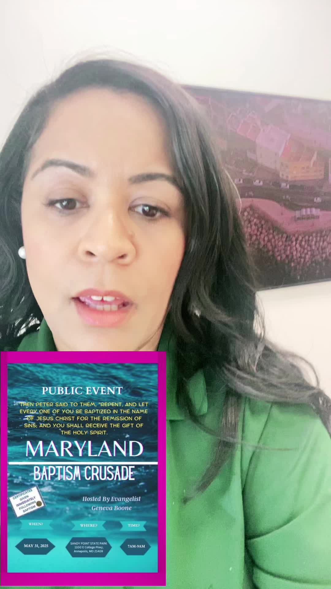 You are invite to attend the Maryland | Evangelist Geneva (@evangelistgeneva)