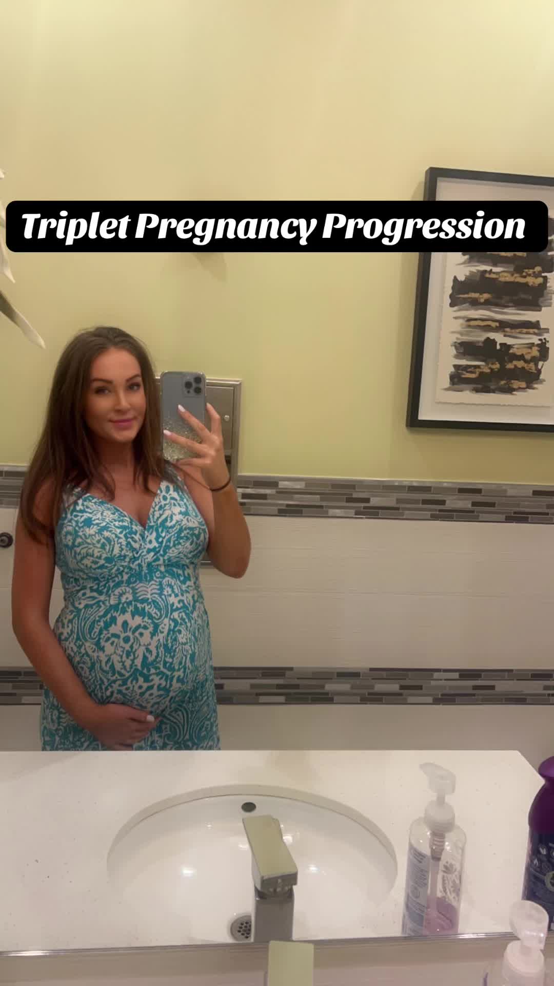 The bump is bumpin💙💙💙 #tripletmom | Emily Furtick🤍 (@emily_furtick)