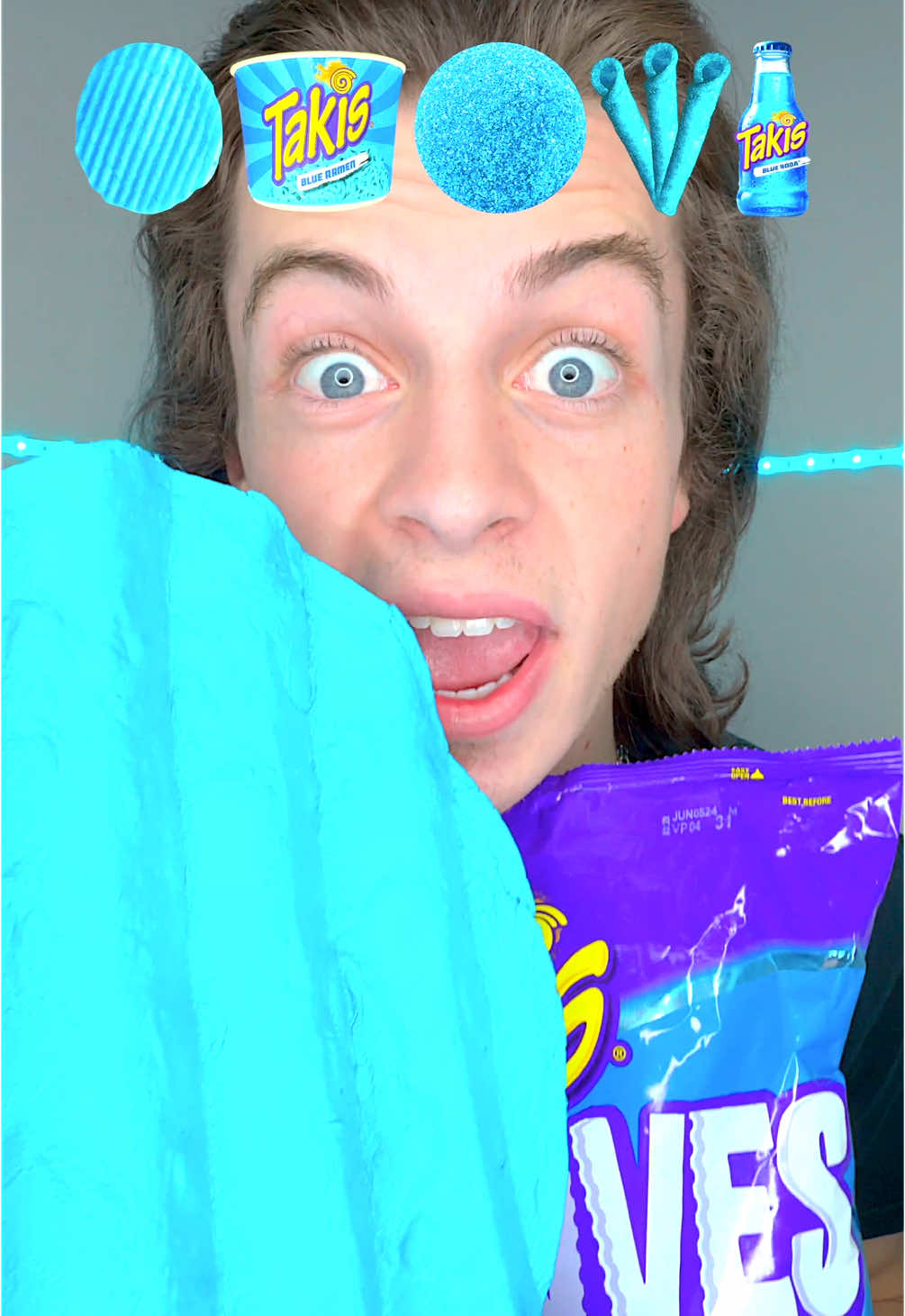 Giant Blue Takis ASMR 🥵 #fyp | LukeDidThat (@luke.did.that)
