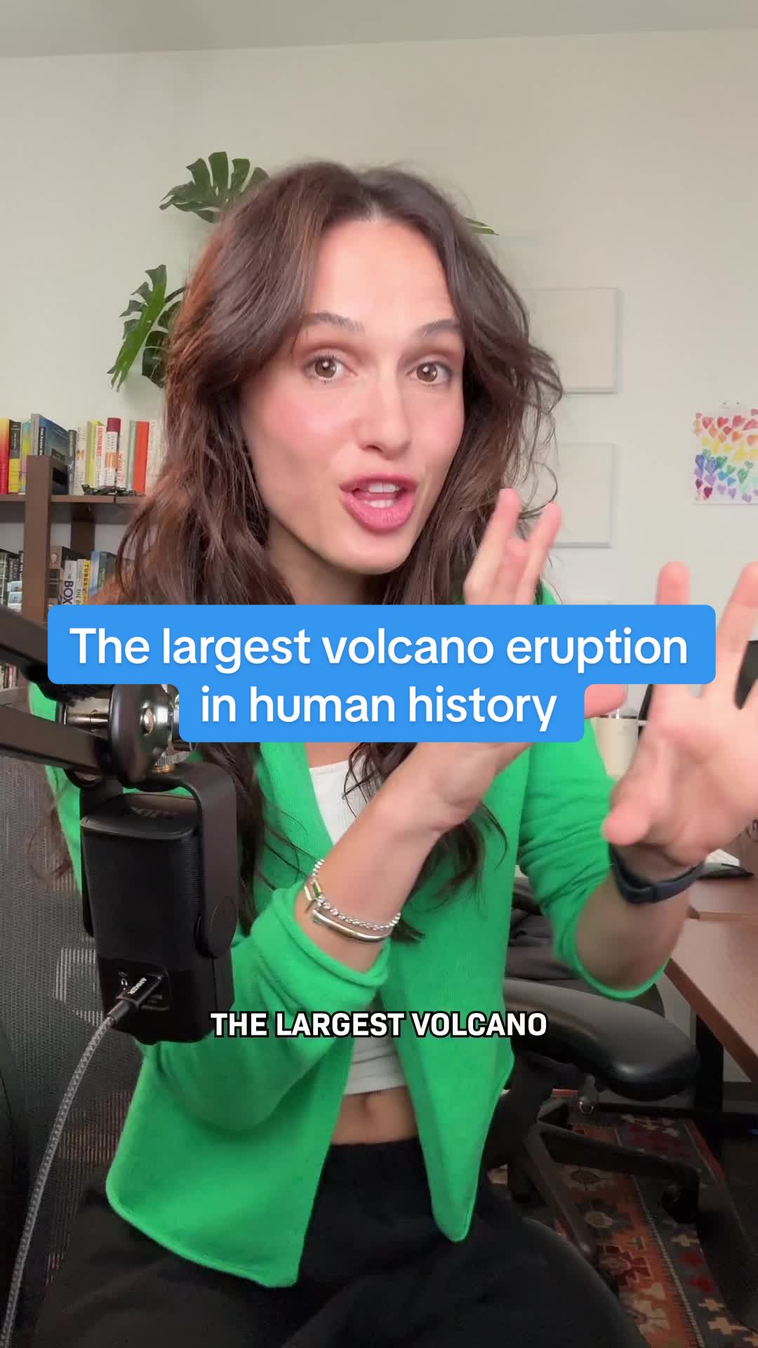 The largest volcano eruption in | Cleo Abram (@cleoabram)