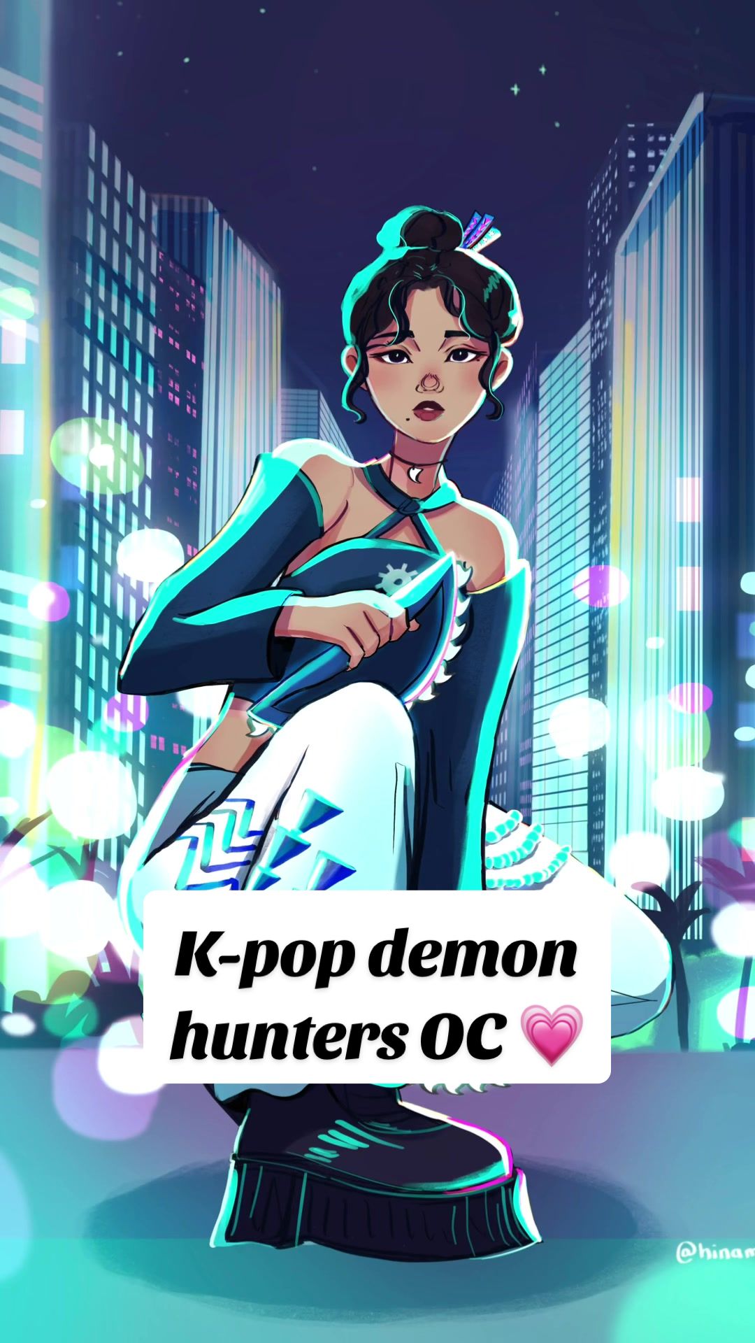 Hawaiian-Korean K-pop Demon Hunters OC | Mahina 🌙 (@hinam.art)