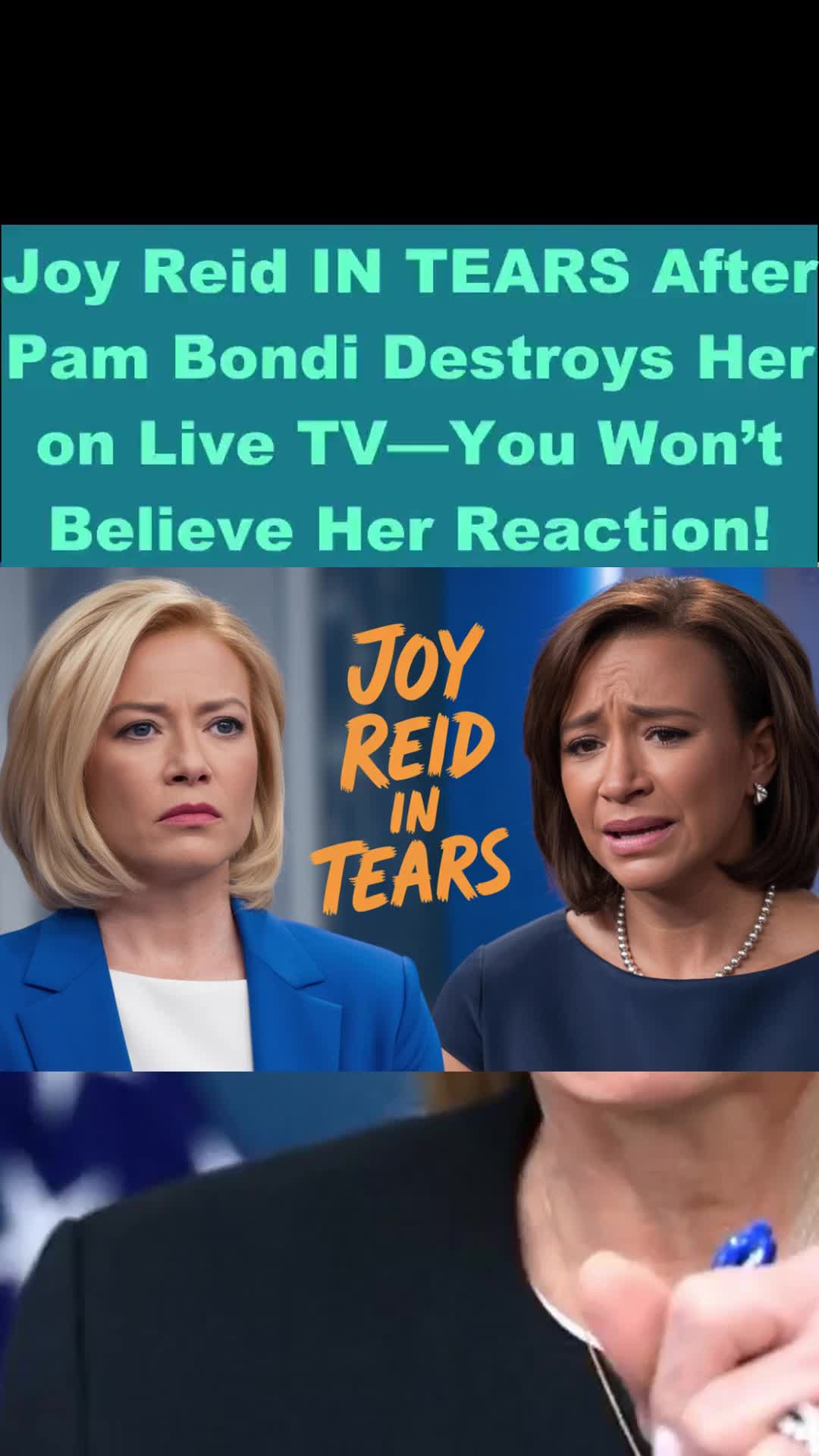 Joy Reid IN TEARS After Pam Bondi | user3288401530181 (@user3288401530181)