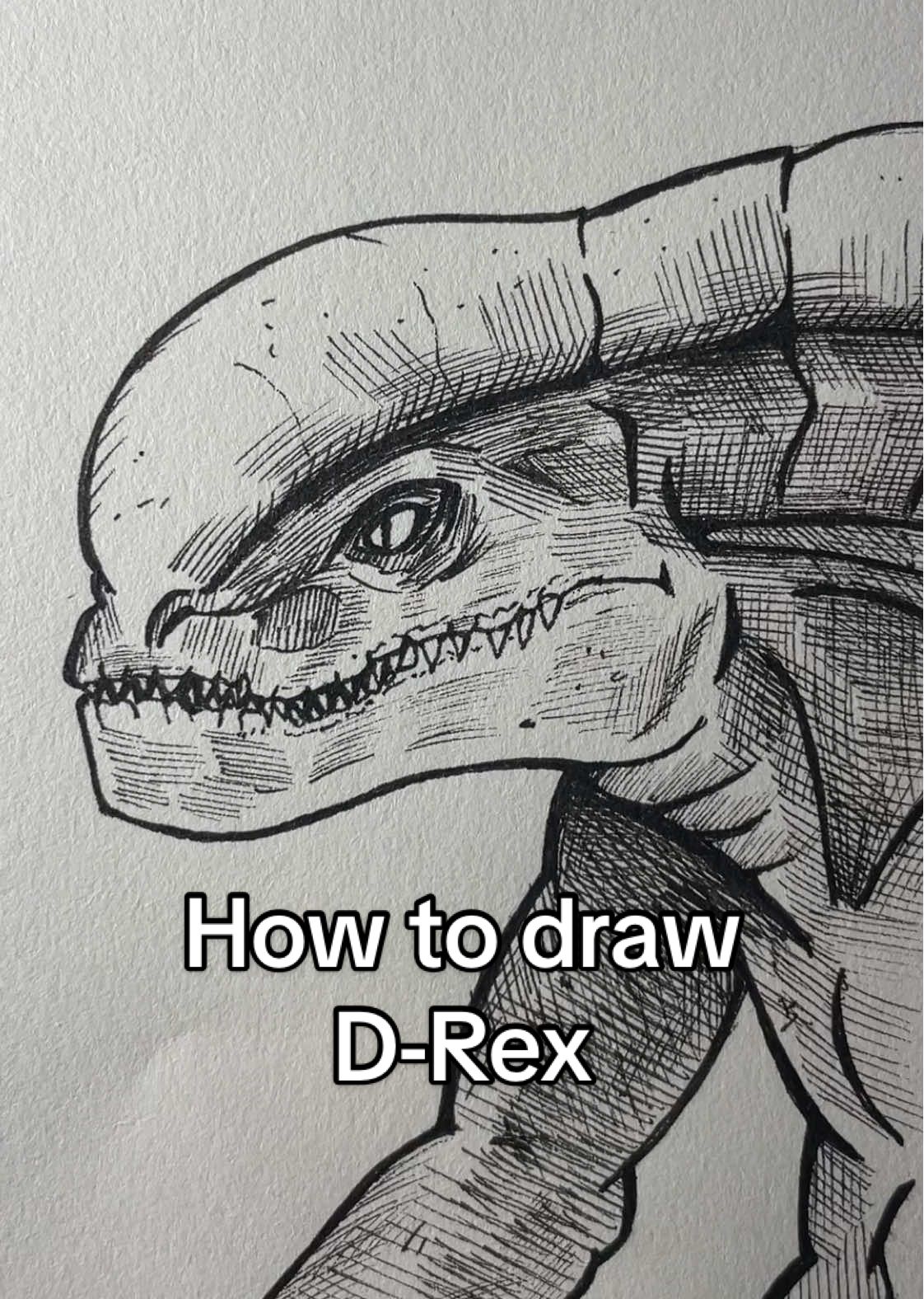 How to draw The D-Rex from Jurassic | dokidokiiart (@dokidokiiart)