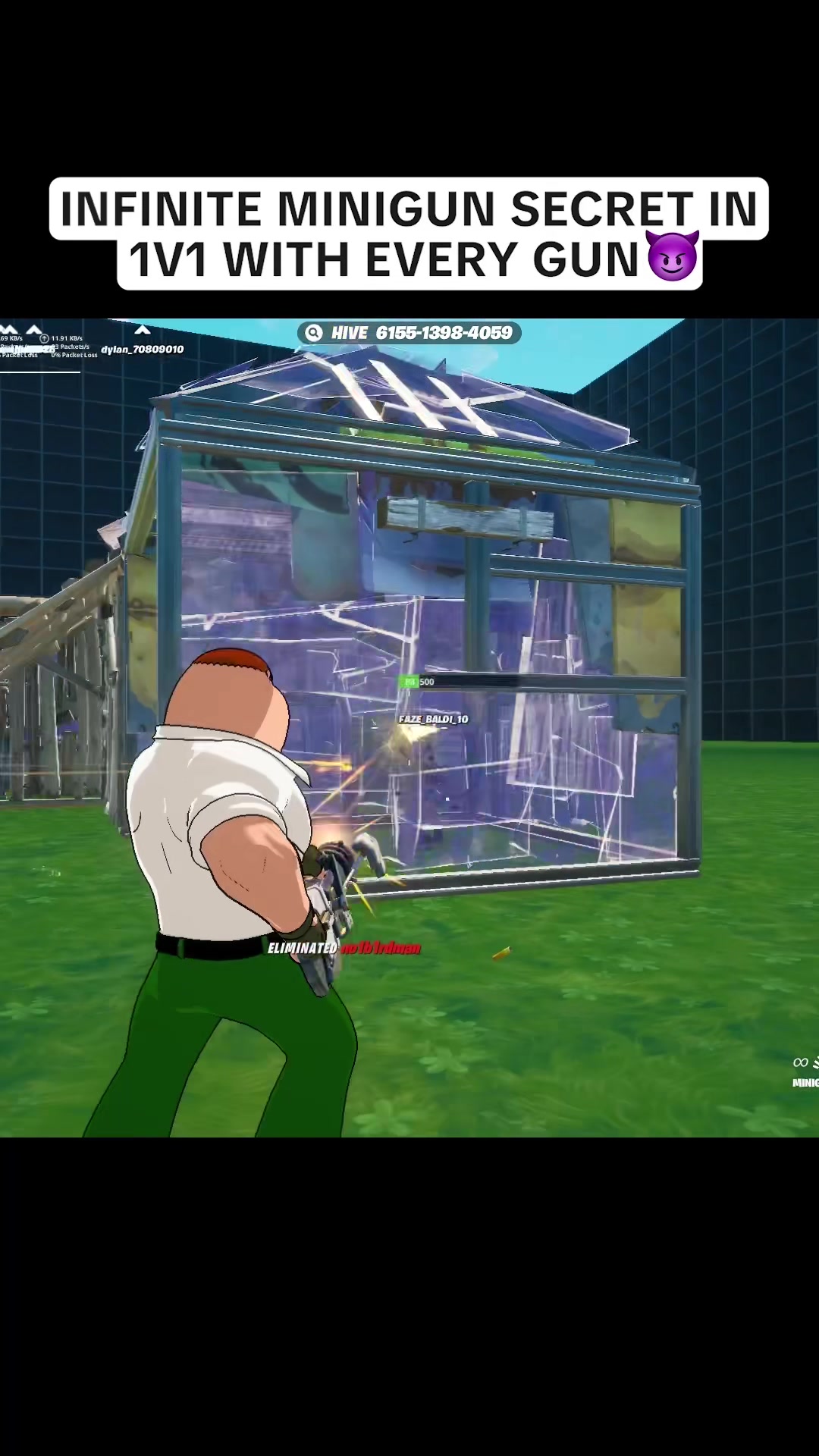 INFINITE MINIGUN SECRET IN 1V1 WITH | fn.petergriffin (@fn.petergriffin)