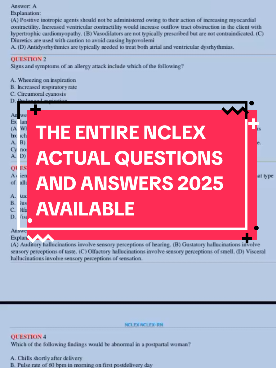 HERE IS THE ENTIRE Nclex ACTUAL exam | Nclex Exam Expert (@nclexexam2)