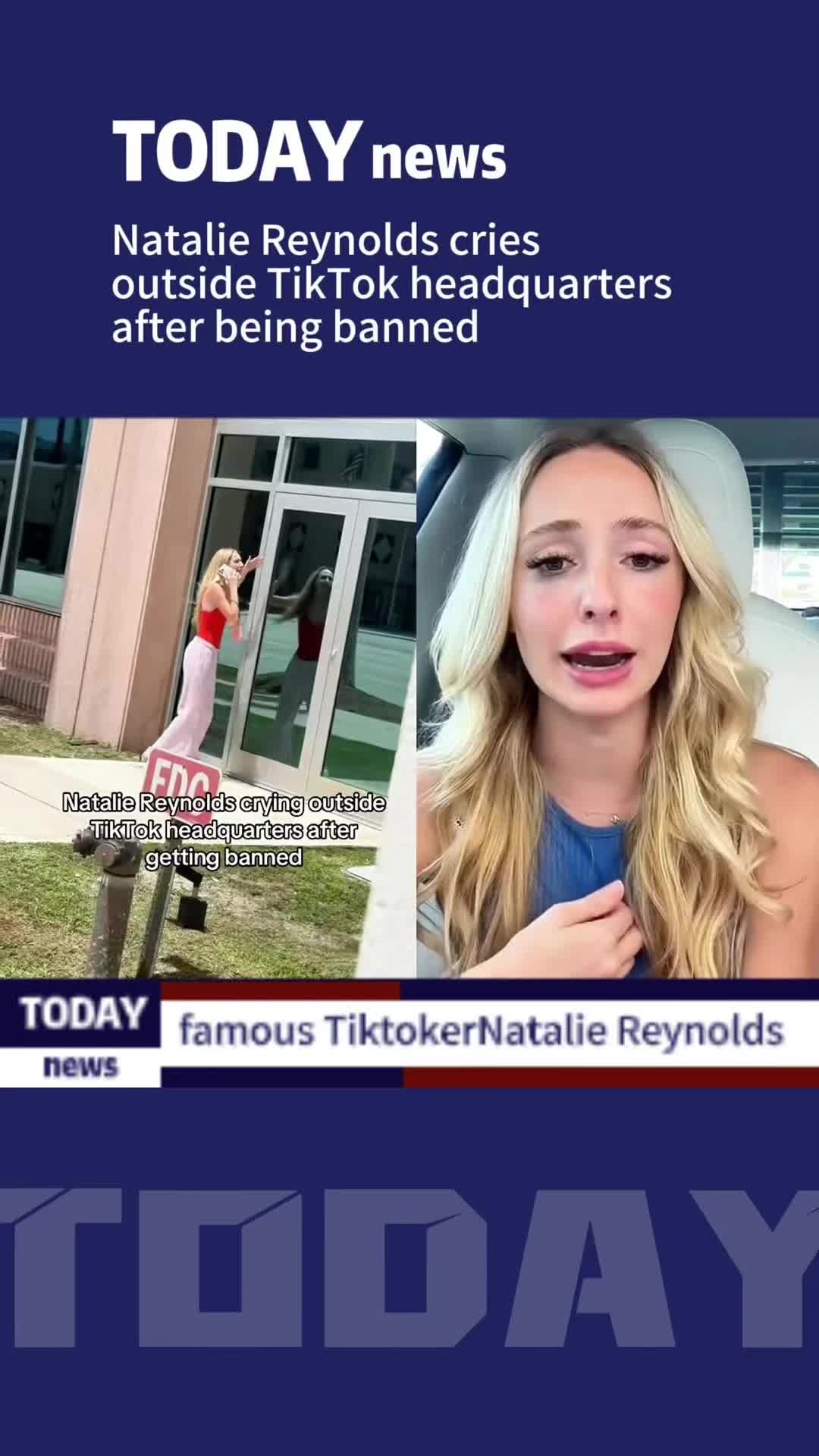 Natalie Reynolds cries outside TikTok | Shark (@user3174867990796)