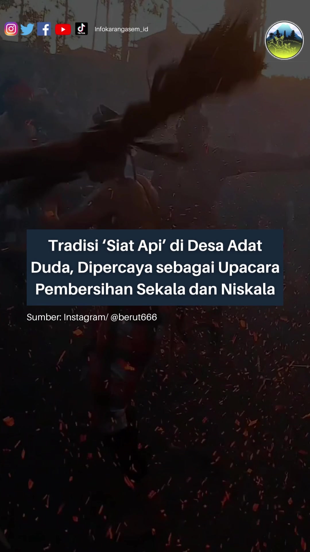 Begini Tradisi Siat Api yang merupakan | Infokarangasem_id ...