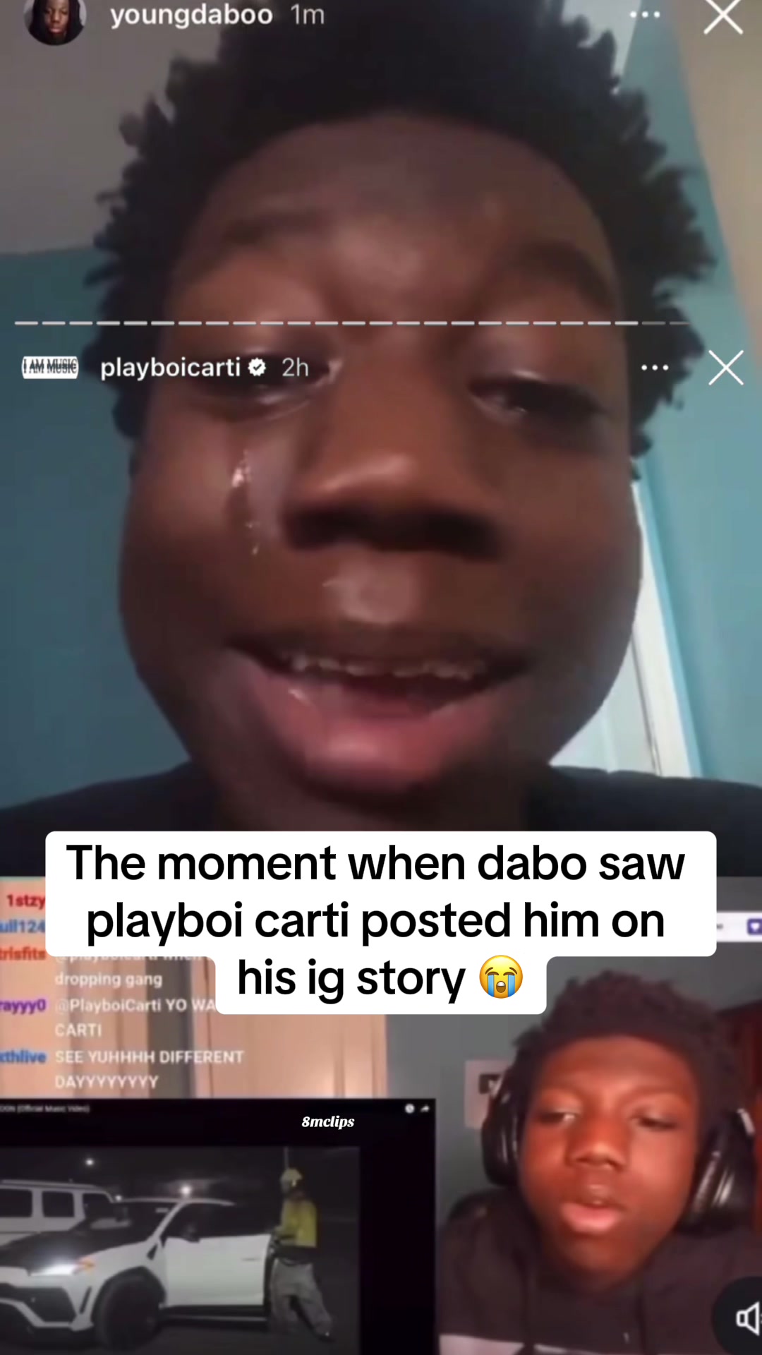 Dabo reacts to playboi carti ig story | 8mclips (@8mclips)