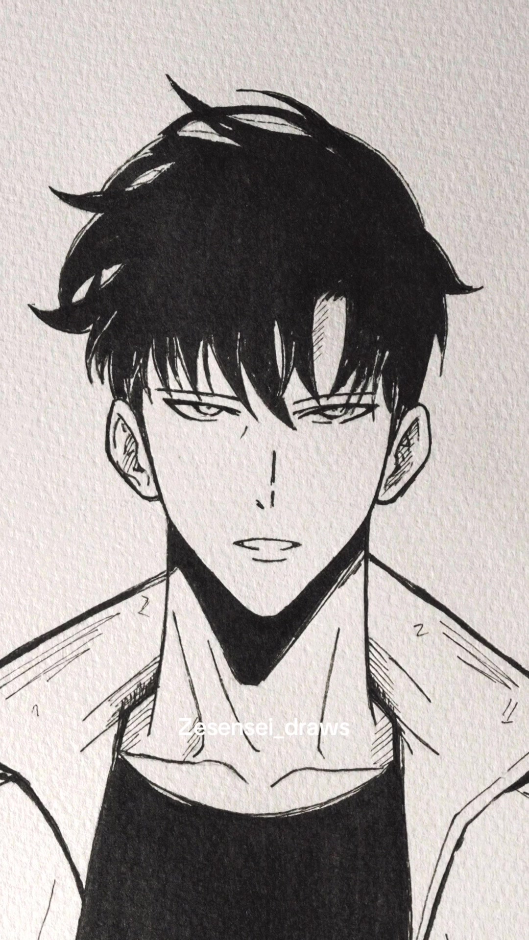 Sung Jin-woo step by Step #drawing | zesensei_draws (@zesensei_draws)