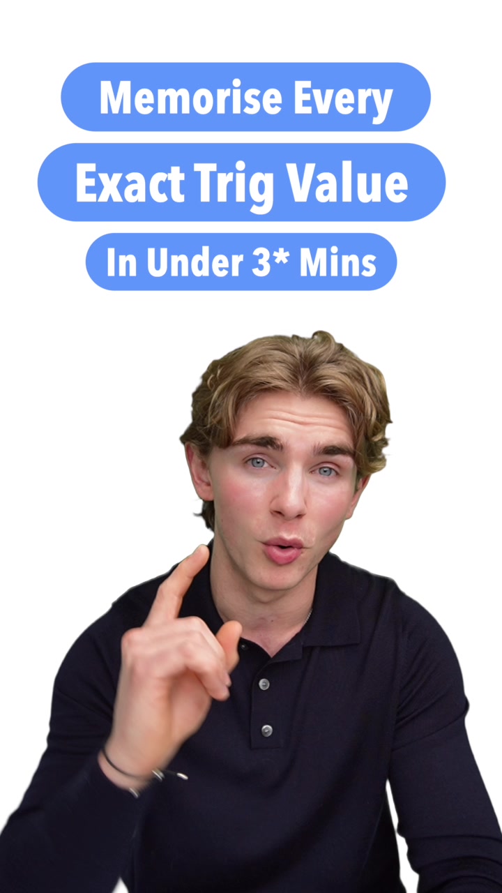 QUICKLY MEMORISE THE EXACT TRIG VALUES | MyGCSEMaths (@mygcsemaths)