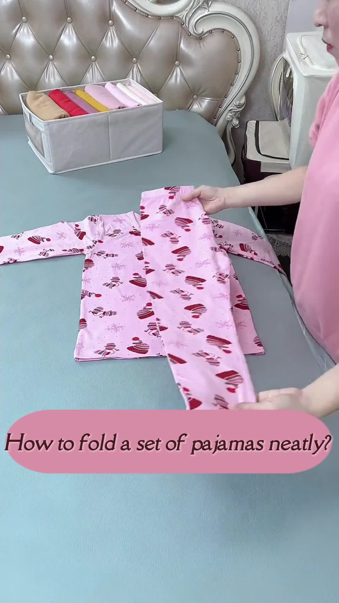 Howto fold a set of pajamas | veronly (@veronly_housewear)