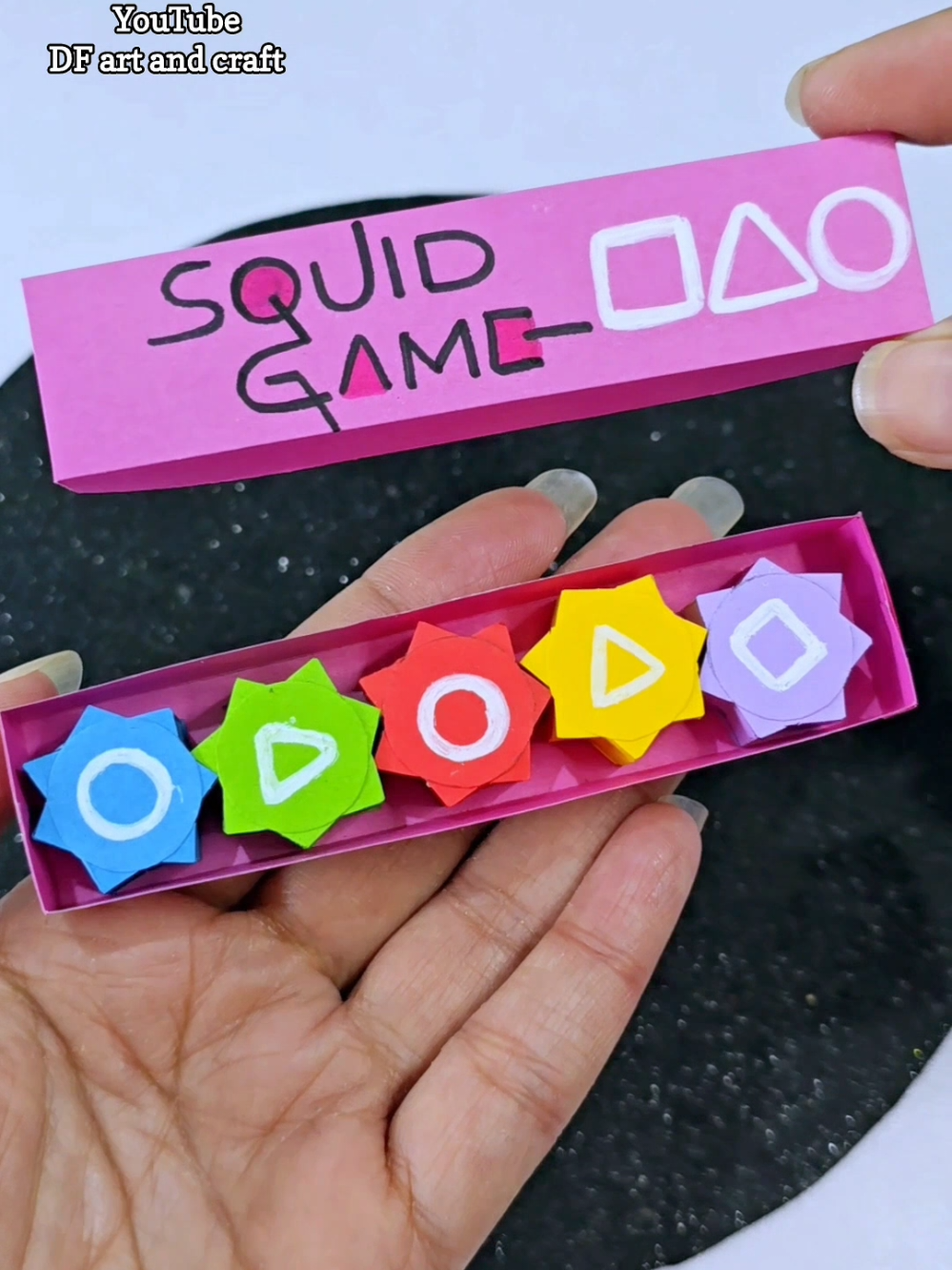 DIY paper Gonggi Game squidgame | DIY | DF art and craft (@df.art_and ...
