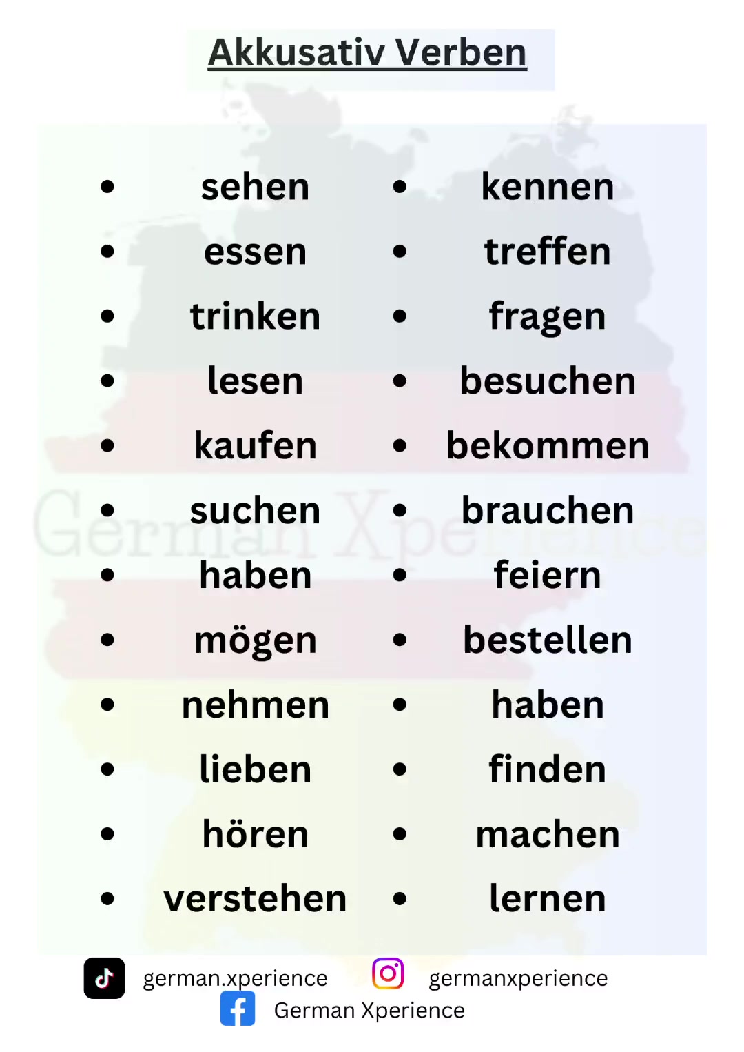 Common German verbs that take on | German Xperience (@german.xperience)