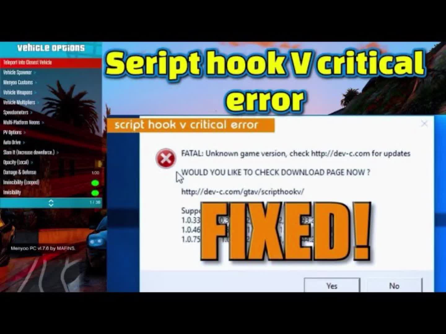 How to Fix Script hook V Critical Error | GaminG HuB (@gaminghub.se)