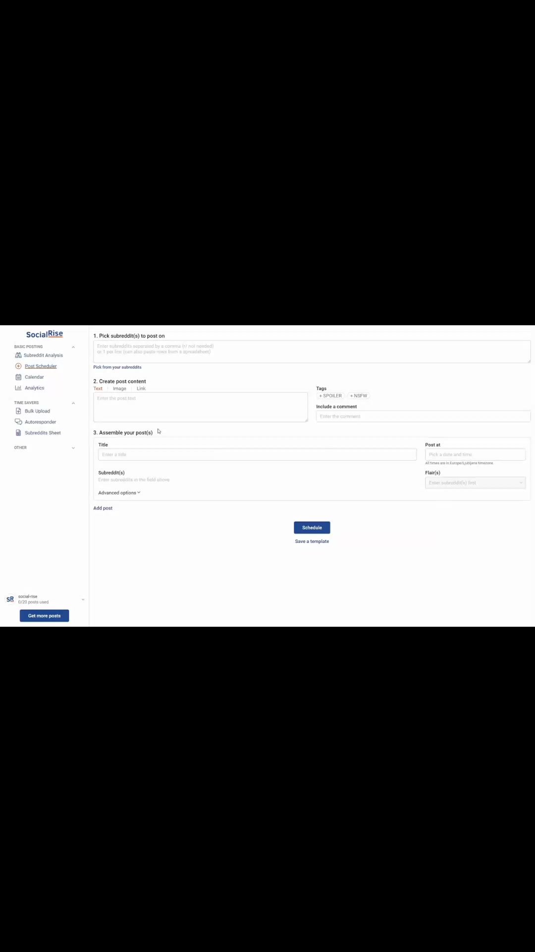 1/2 How to schedule Reddit posts for | Social Rise (@social_rise_official)