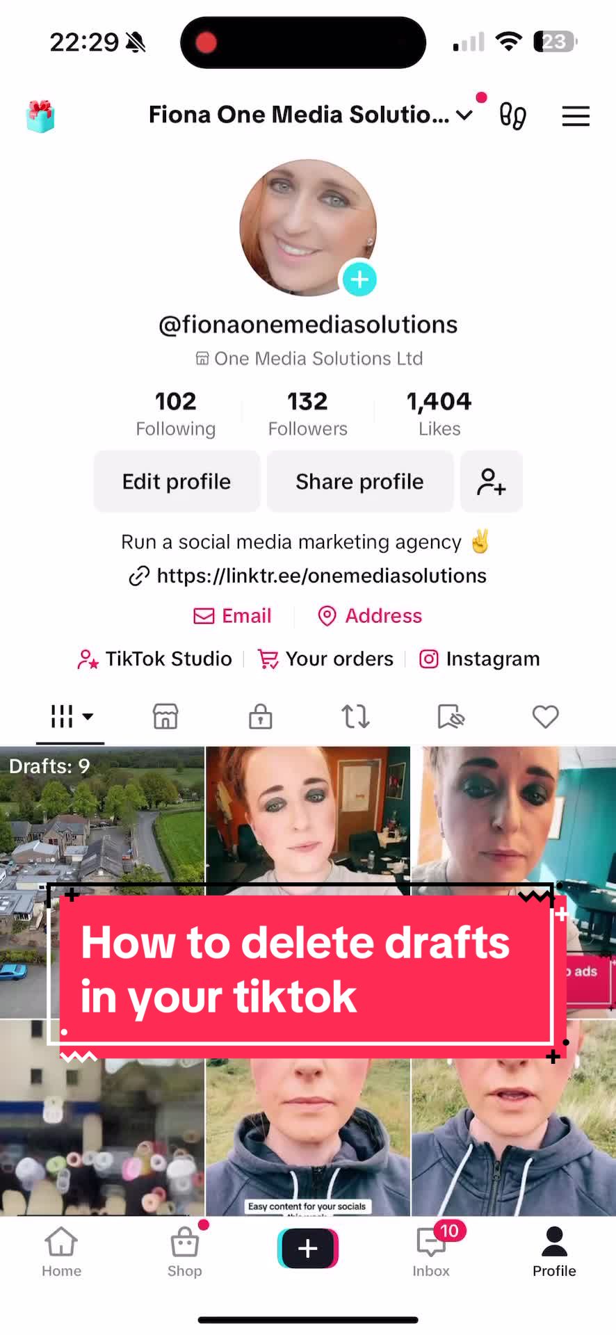 How do you delete drafts in your | Fiona One Media Solutions (@fionaonemediasolutions)