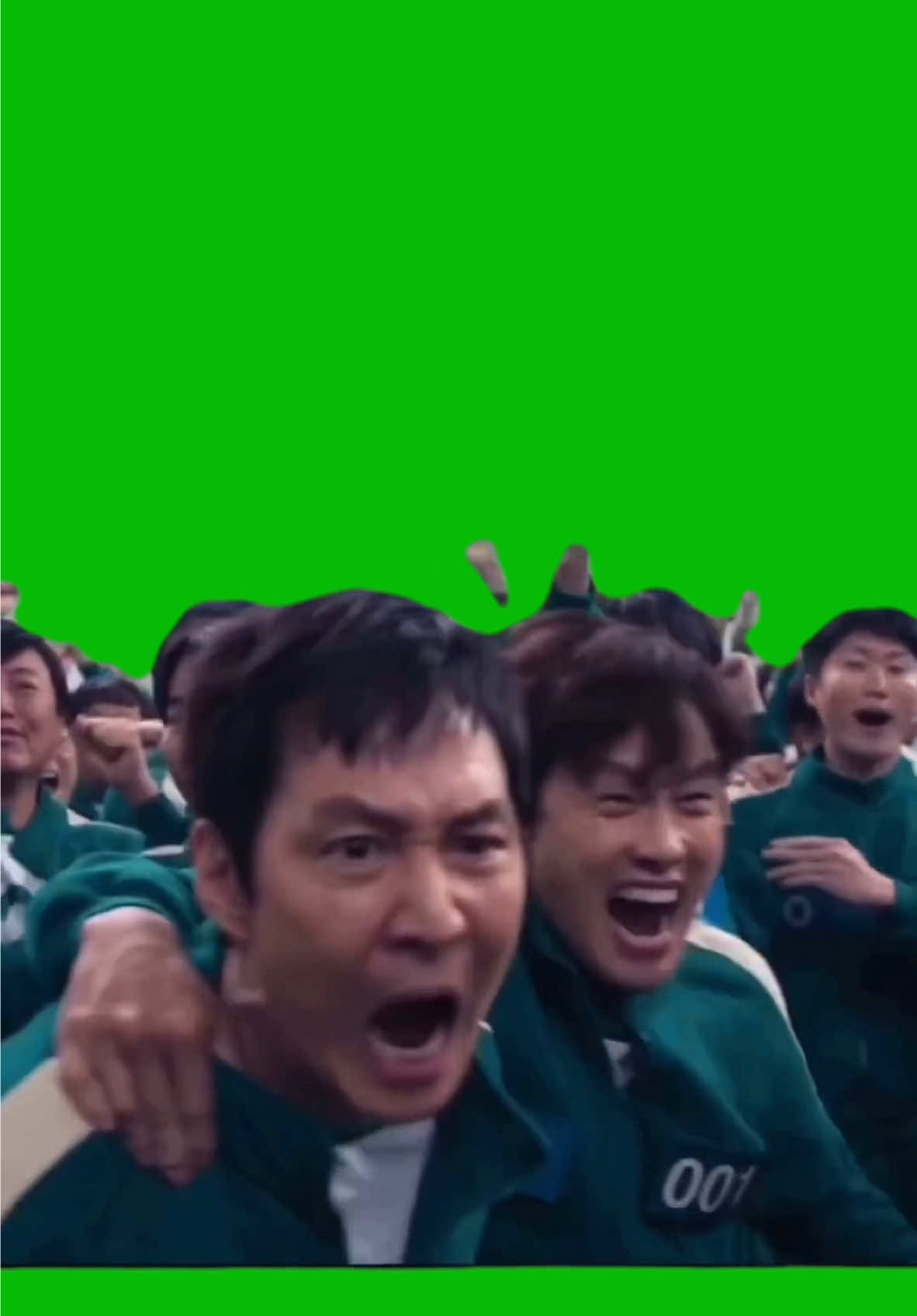 Squid Games Cheering meme green screen | Viral Green Screen Hub ...