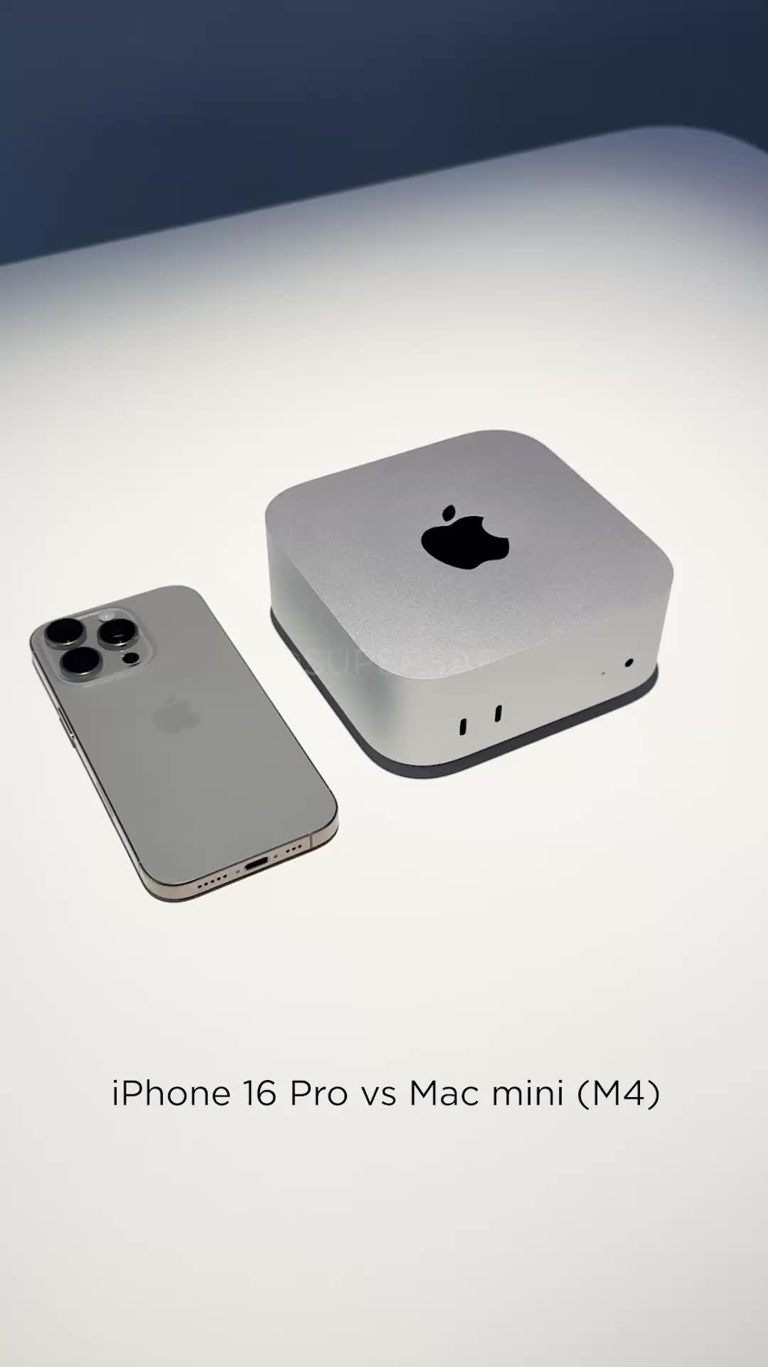 Mac mini M4 vs iPhone 16 Pro size | SuperSaf (@supersaf)