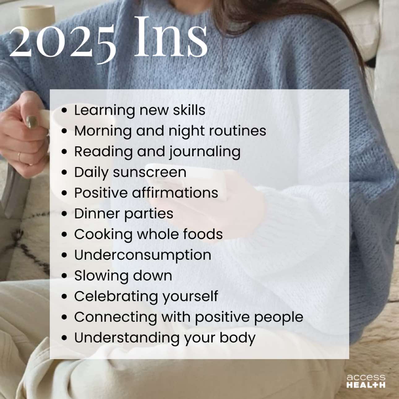 Here’s what we’re bringing into 2025 to | Access Health (@accesshealthtv)